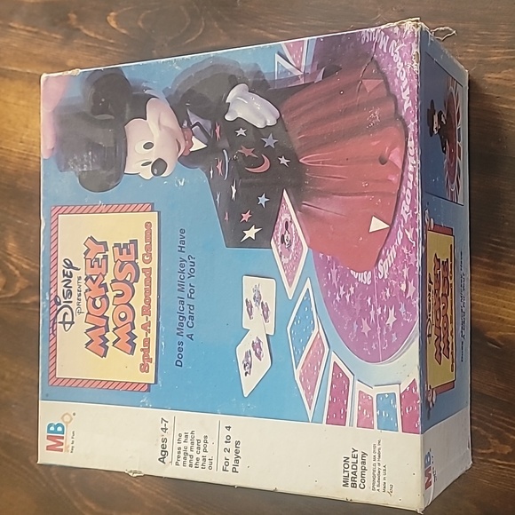 Milton Bradley | Toys | Vintage Disney Mickey Mouse Spinaroundgame ...